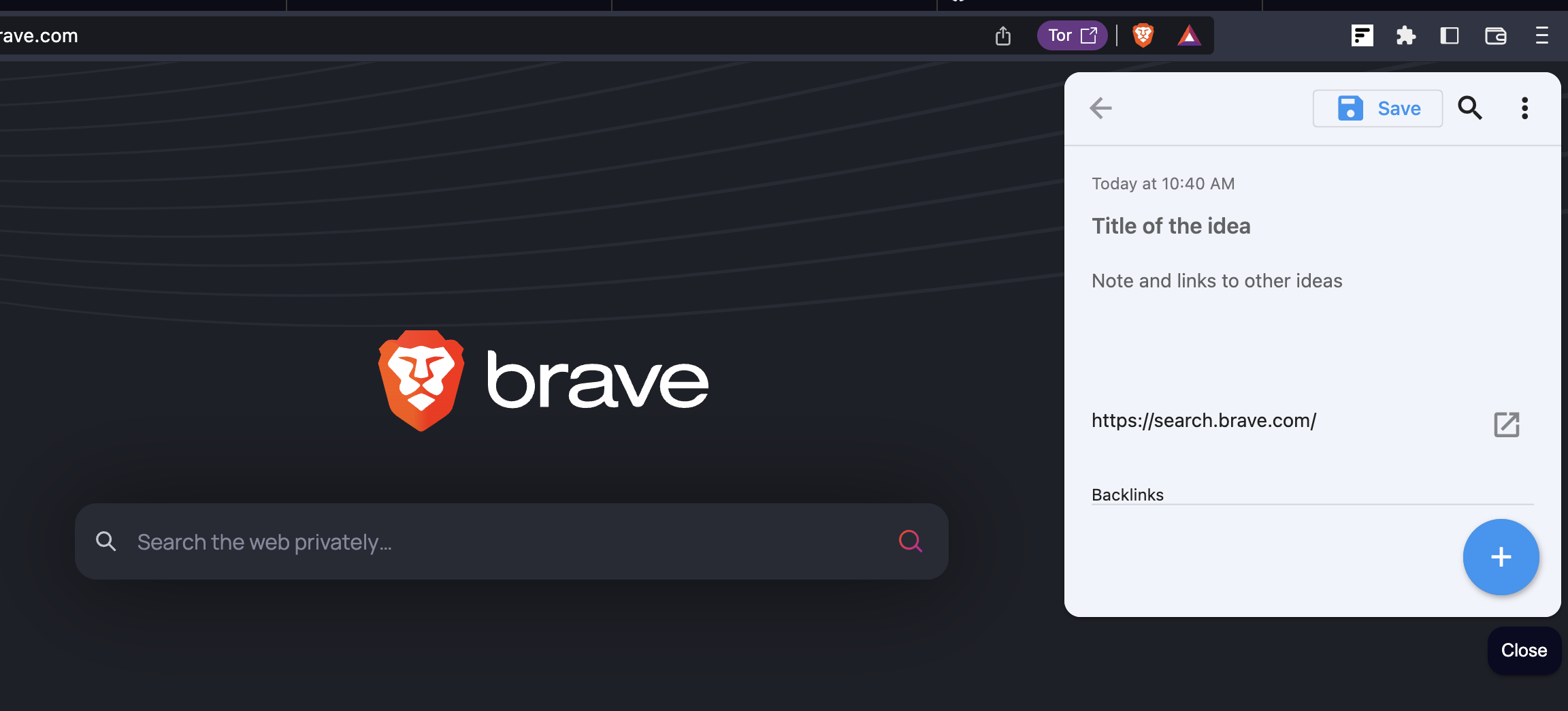 Install Fleeting Notes in Brave browser | Fleeting Notes